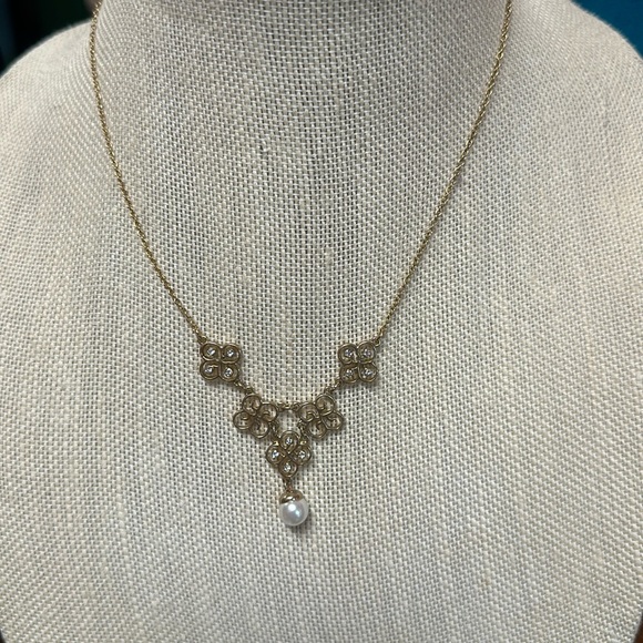 Accessories | Vintage Signed Avon Nr Nina Ricci Pearl Gold Crystal ...